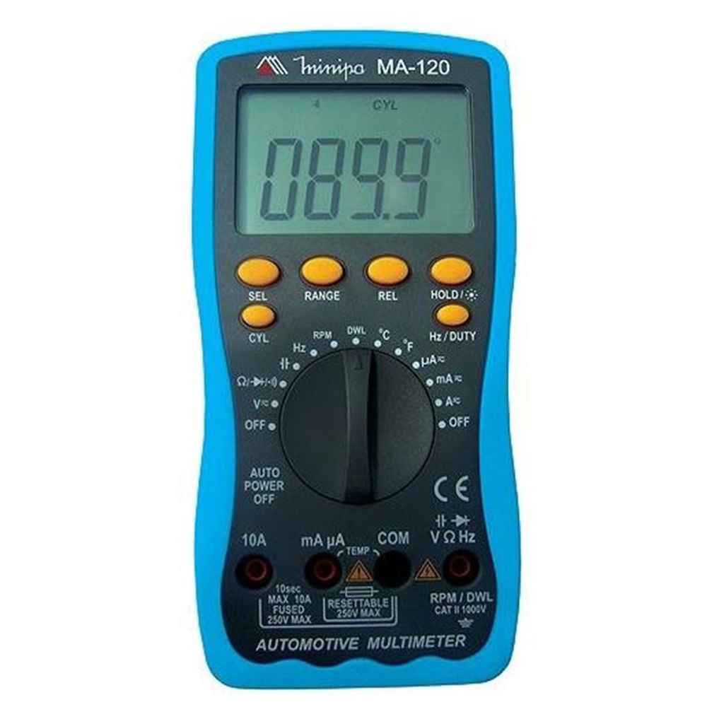Multimetro Digital Automotivo Ma-120 - Ma-120 - Minipa - valflex