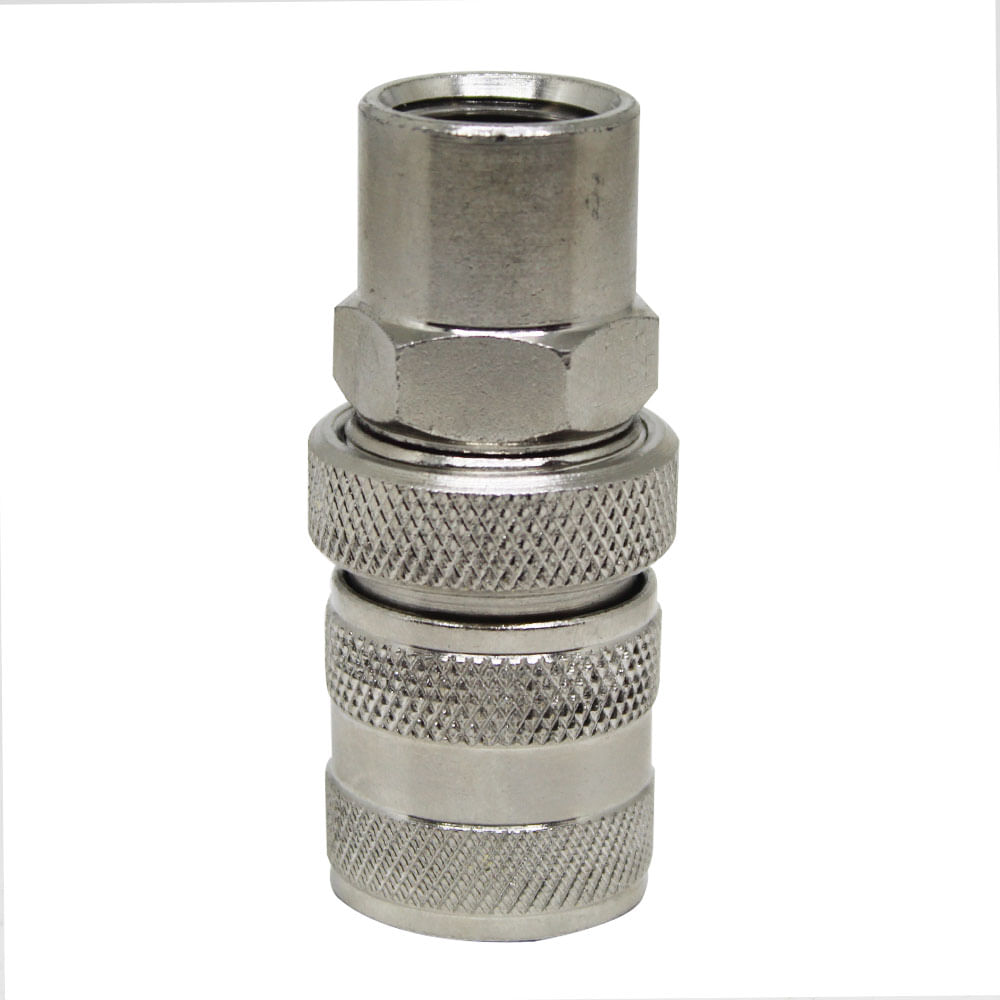 Engate Rápido Fêmea com Esfera 1/2 BSP - LUB-2020T - Lubfer - valflex