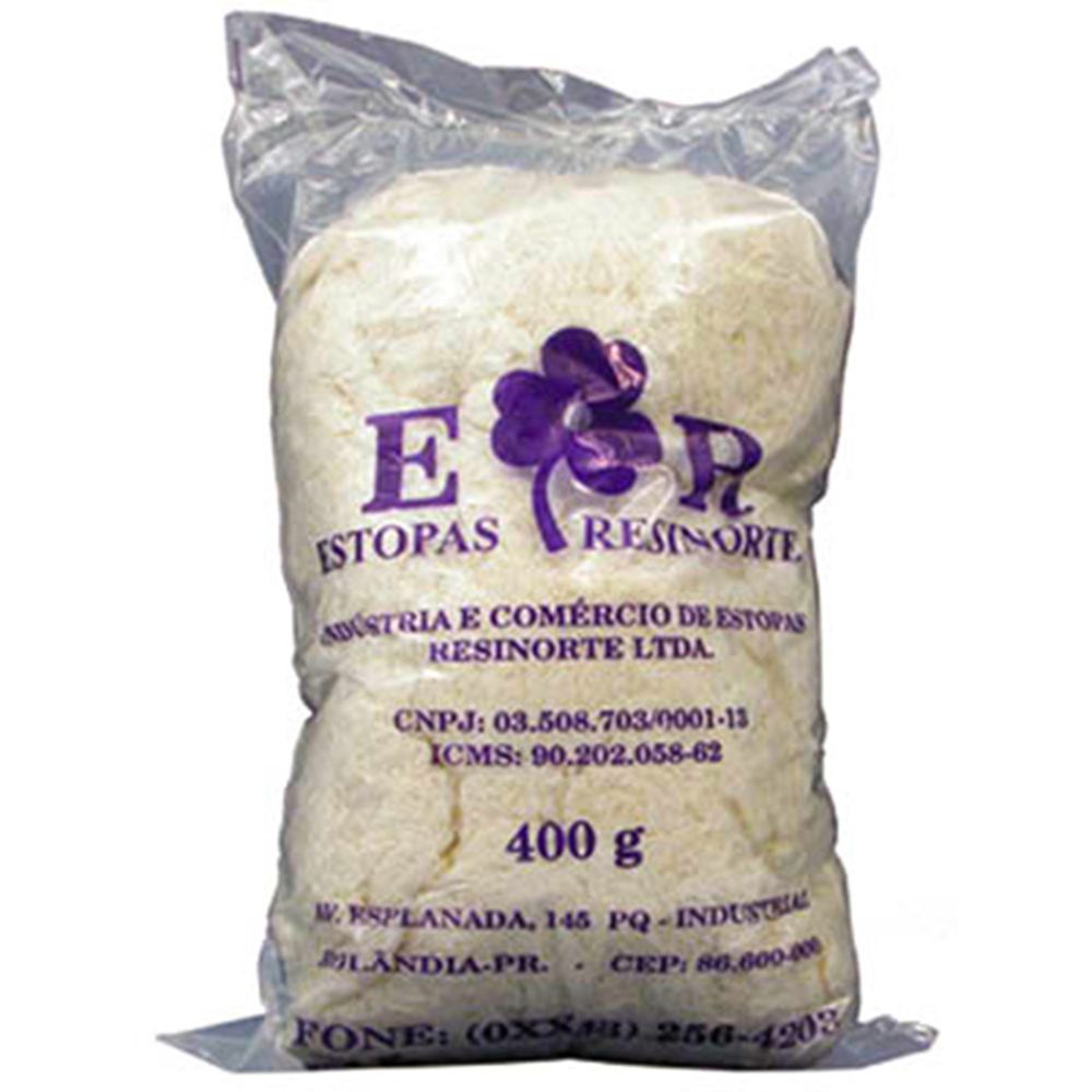 Estopa Branca 400G - Resinorte - valflex