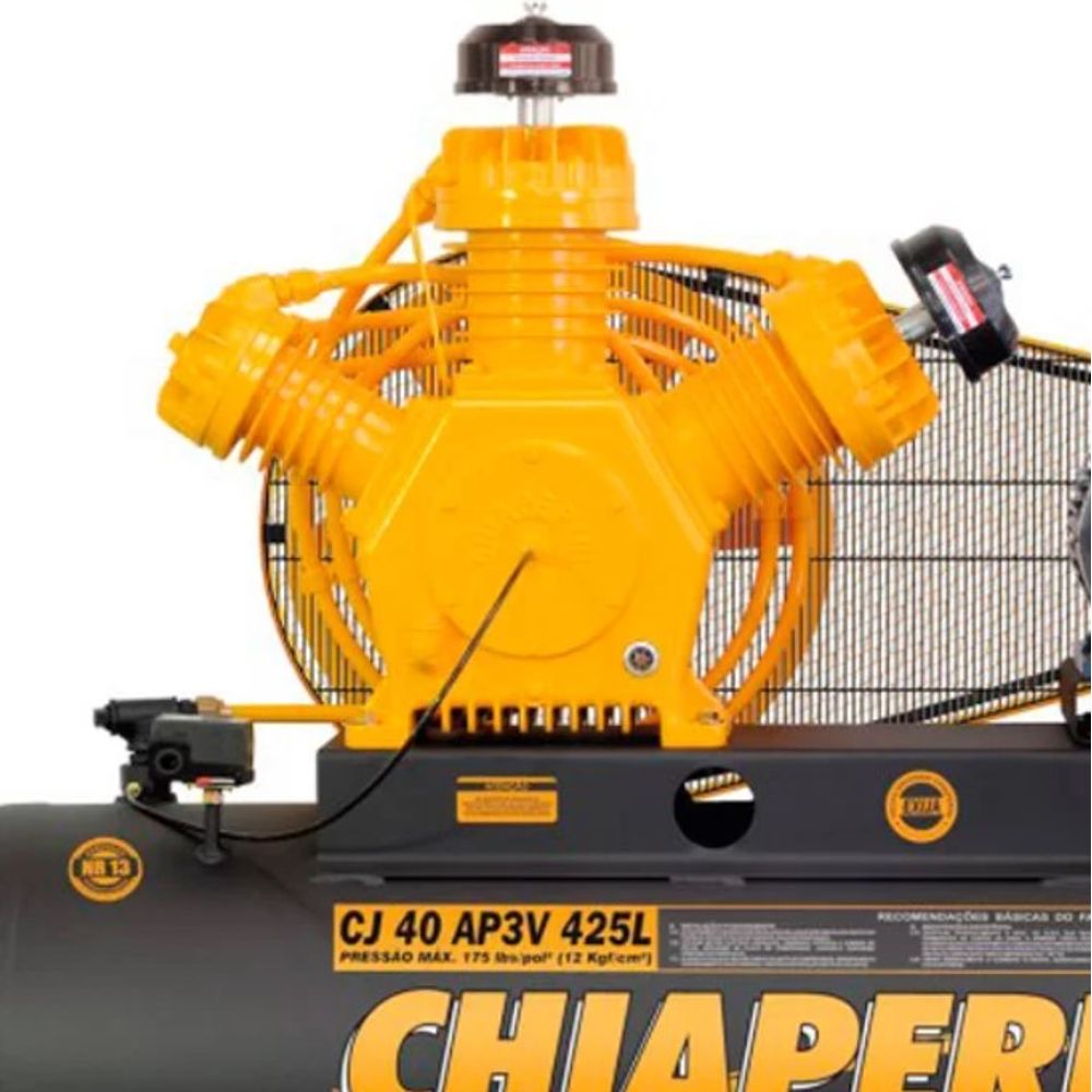 Compressor 40 Pes 425 Litros 175 Libras 10 Hp Trifásico - Chiaperini ...