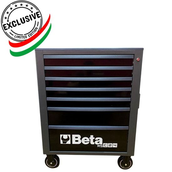 Carrinho de Ferramentas Fechado com 7 Gavetas Black Piano - RSC24/7-BBR - Exclusivo Valflex ...